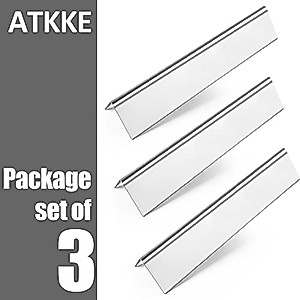 ATKKE 3-Pack 15.3 inch Flavorizer Bar Replacement for Weber 7635, Spirit 200 Series, Spirit E210 S210, E220 S220 with Front Control Knobs, Stainless Steel Heat Plates Shield Flavor Bars