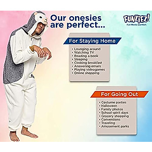 Funziez! Hedgehog Adult Onesie - Animal Halloween Costume - Plush Dalmatian One Piece Cosplay Suit for Adults, Women and Men