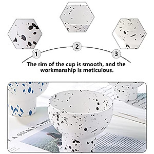 PAREKS 1pc Snack Tasters Dessert Cereal Trifle Bowls White Parfaits Yogurt Party Mixing Cups Multipurpose Milk Dishes Kitchen Soda Glass Drinking Juice Ceramic Footed Sauce