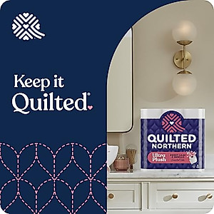 Quilted Northern Ultra Plush Toilet Paper with Sweet Lilac & Vanilla Scented Tube, 6 Mega Rolls = 24 Regular Rolls, 3 Ply Soft Toilet Tissue