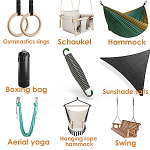 Porch Swing Springs Heavy Duty,Hammock Chair Spring,Hanger Ceiling Mount Spring,Patio Ceiling Chair Hardware,Patio Swings Clearance Parts(2 PCS - 1300bs)