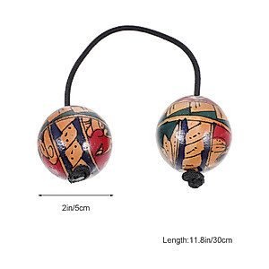 2 Pieces Premium African Shaker Kashaka Instrument Handheld Sand Ball Shaker Percussion