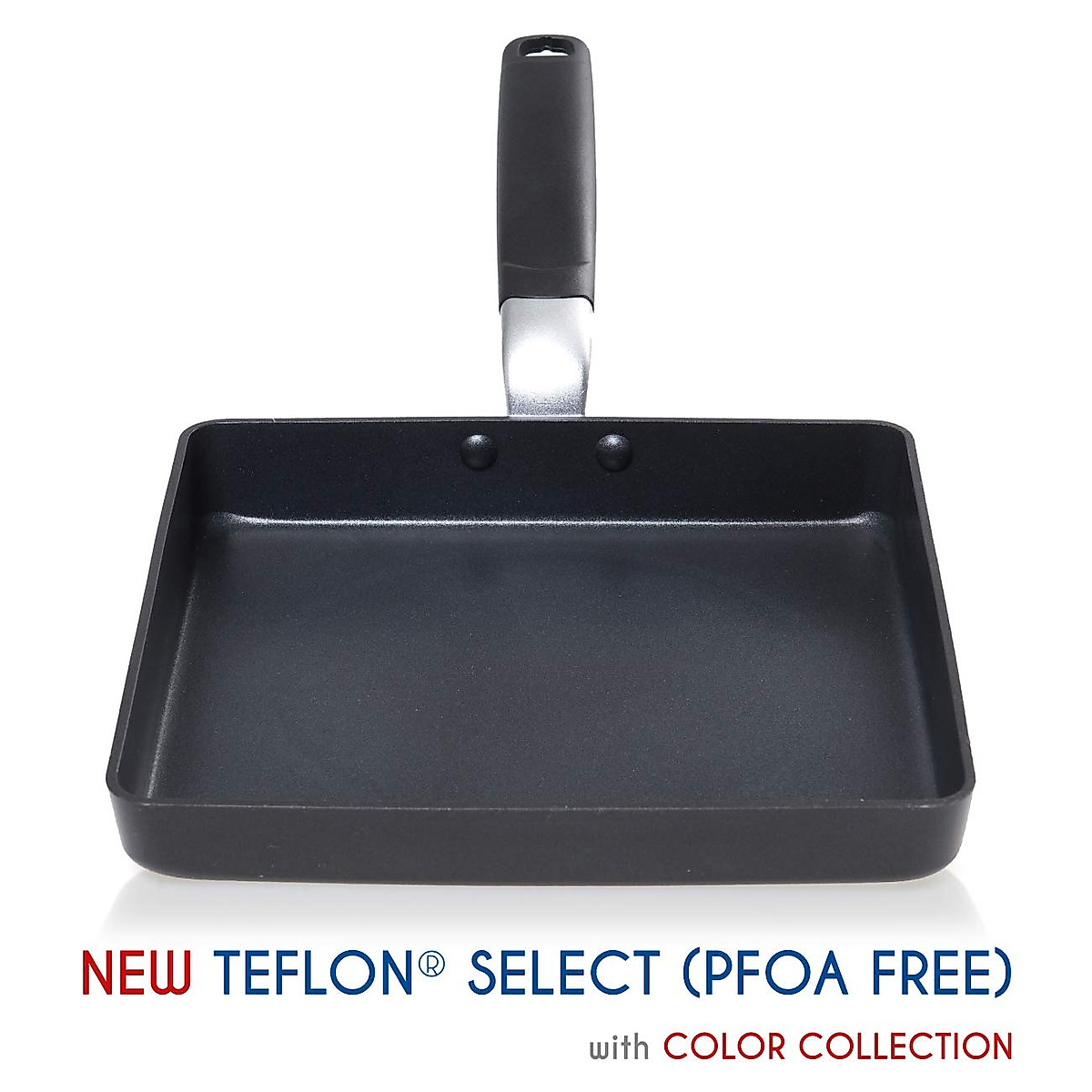 TECHEF - Tamagoyaki Japanese Omelette Pan/Egg Pan Skillet, PFOA-Free, Dishwasher Safe, Induction-Ready, Made in Korea (Black/Large)