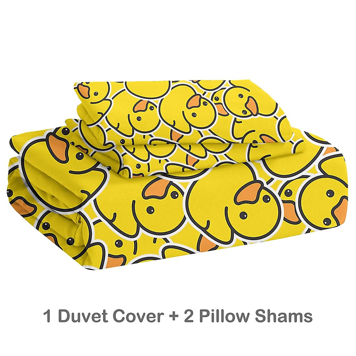 ARIGHTEX Yellow Rubber Duck Twin Bedding Sets for Girls Boys Cute Coquette Farmhouse Bedding Duvet Cover Set Yellow Little Plastic Duck Print Comforter Cover with 2 Pillowcases Duck Gifts Home Decor