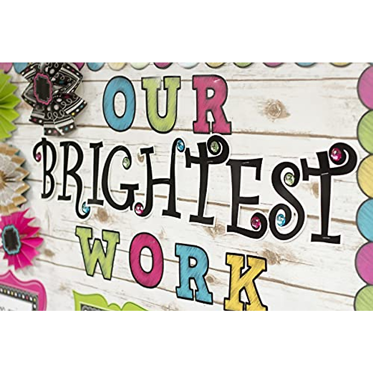 Teacher Created Resources 5-Inch Bling Letters with Colorful Jewels (77183)