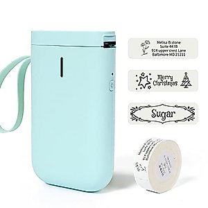 NIIMBOT Label Maker Machine with Tape D11 Portable Bluetooth Handheld Label Printer Included Multiple Templates Available for Phone Pad Easy to Use Home Office Organization USB Rechargeable-Green