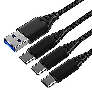 Charger Cable Cord for Samsung Galaxy A42 A32 5G A50 A20 A10E Note 10 10+ S9 S8 S10 S10E Plus A70,Nokia 6.1 7.1 7,BlackBerry Keyone/Key2 LE Fast Charging Charge Phone Power Wire 3-3-6-FT,USB Type C