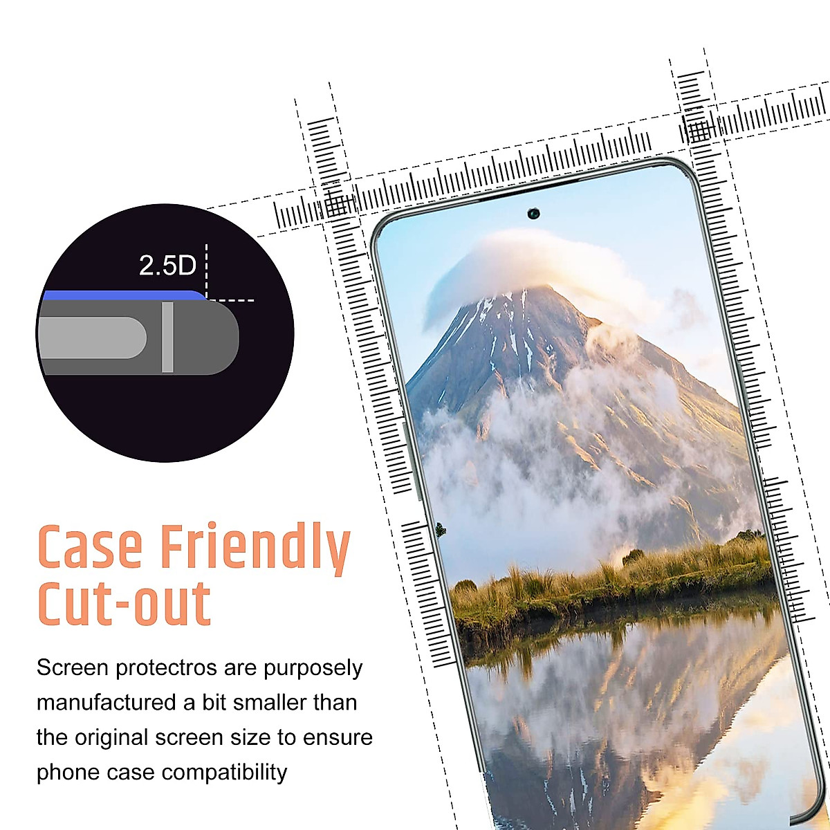 YRMJK 3+3 Compatible OnePlus 10T Screen Protectors + Camera Lens Protectors, 3D Full Coverage 99% HD Clarity 9H Premium Tempered Glass Compatible OnePlus 10T