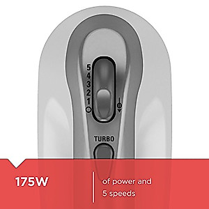 BLACK+DECKER Lightweight Hand Mixer, White, MX1500W