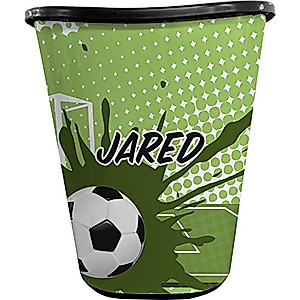 YouCustomizeIt Soccer Waste Basket - Single Sided (Black) (Personalized)