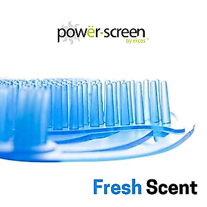Ekcos Power Screen PWR-3B-10 Diversey 30 Day Premium Anti-Splash Urinal Screen and Deodorizer - Fits Most Top Urinal Brands, 8" x 7" Blue/Fresh (10 Pack)