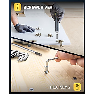 Fanttik S1 NEX Studio Electric Screwdriver Tool Kit, 3 Torque Settings, Max 6N.m, 10 Magnetic Bits, 7 Types Tools, Hex Keys, Spanner, Claw Hammer, Household Tool Kits for Home Repairs, Idea DIY