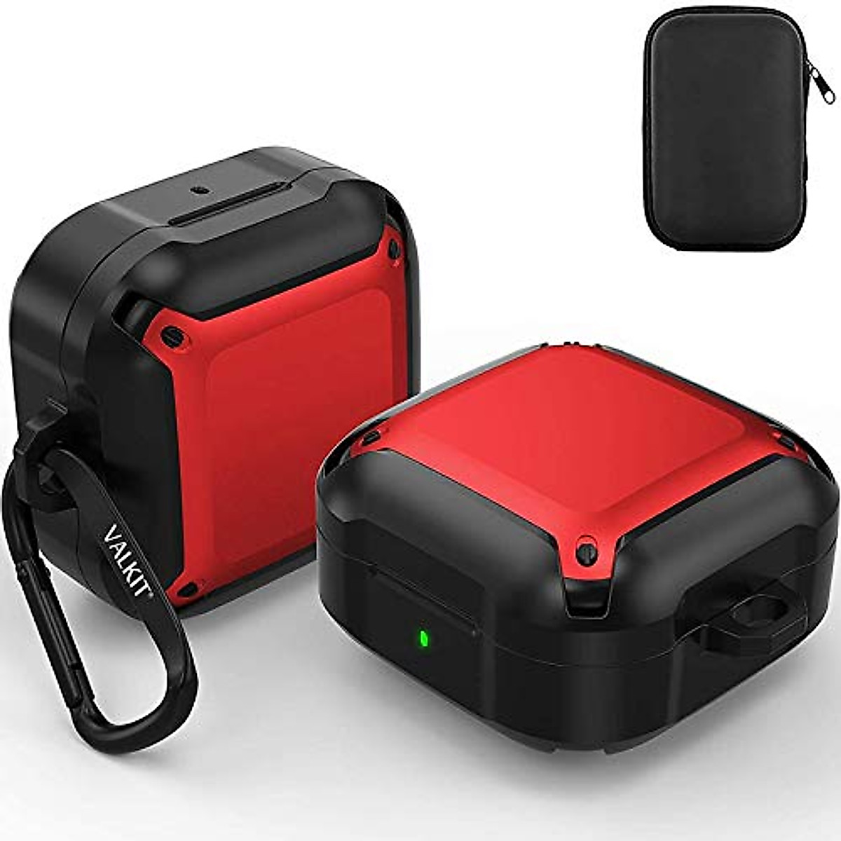 Valkit Compatible Samsung Galaxy Buds2 Pro Case(2022)/Galaxy Buds 2 case 2021/Galaxy Buds Pro/Galaxy Buds Live 2020 Case Rugged Protective Earbuds Cover with Keychain/Zipper Box for Men Women