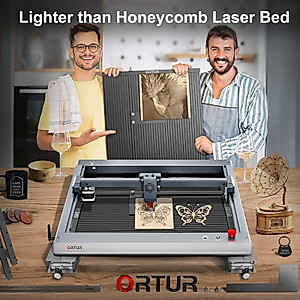 Ortur Laser Engraving Platform, DIY Design Aluminum Working Panel 15.75x17.64x0.47 inch High Strength Steel for Fast Heat Dissipation and Desktop-Protecting, Compatible with Most Laser Cutter