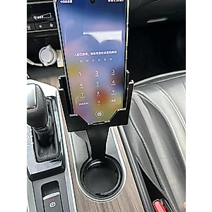 LYW Cup Holder Phone Mount for Car, 2-in-1 Cup Holder Phone Mount, Stable Cup Phone Holder for Car, Car Cup Holder Expander with Phone Mount, Phone and Cup Holder Fit for All Smartphones (Black)
