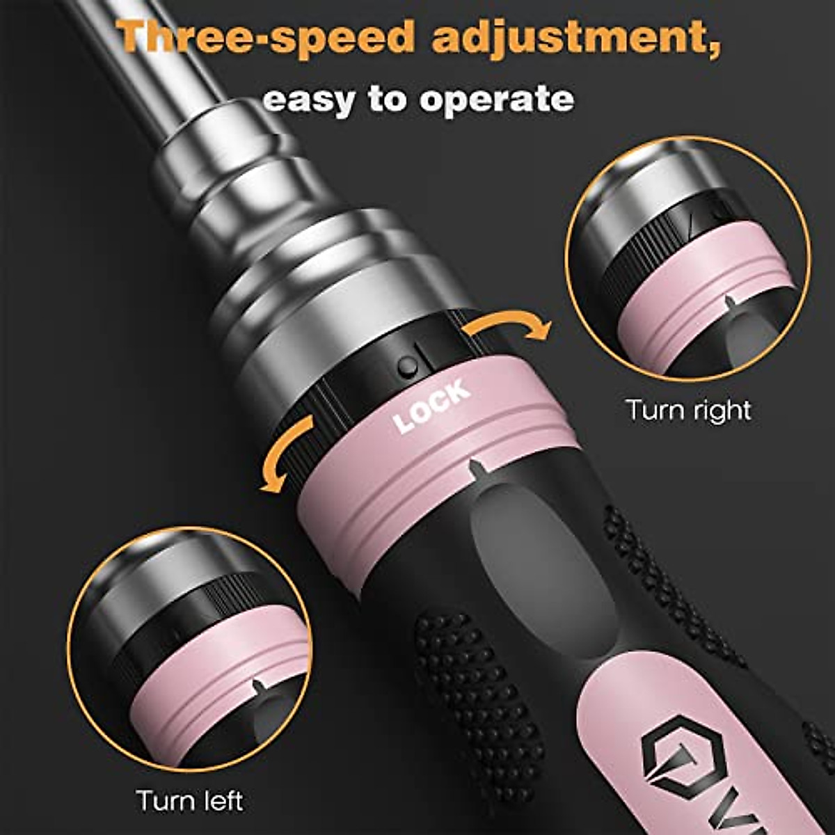 VIGRUE 19-in-1 Ratchet Screwdriver Set, S2 professional-grade Multi-Bit Screwdriver, Multi-purpose Magnetic Precision Driver High- Strength Bits, Slotted/Philips/Pozi/Torx/Hex Best Tool Gift for Man