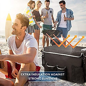 JOYTUTUS Insulated Protective Cover for 26 Quart / 25L Portable Refrigerator Fridge Freezer