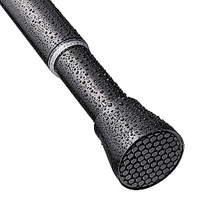 AIZESI Spring Tension Curtain Rods 28 to 48 Inch Black Shower Rod Tension Rods Never Rust Non-slip Shower Curtain Rod Tension No Drill Adjustable Curtain Rods Spring Tension Rod for Window or Shower