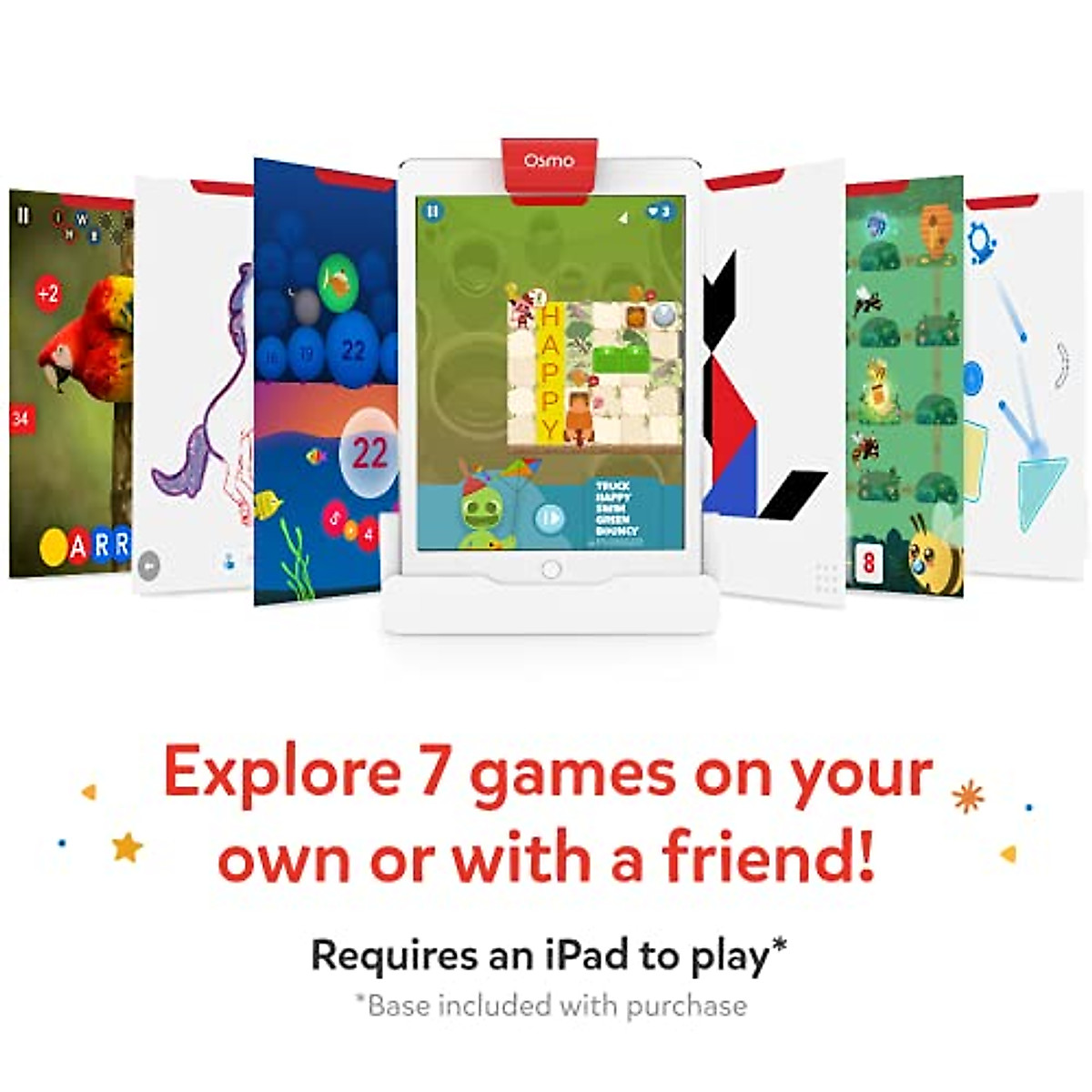 Osmo Genius Starter Kit - 7 Educational iPad Games for Spelling & Math, Ages 6-10