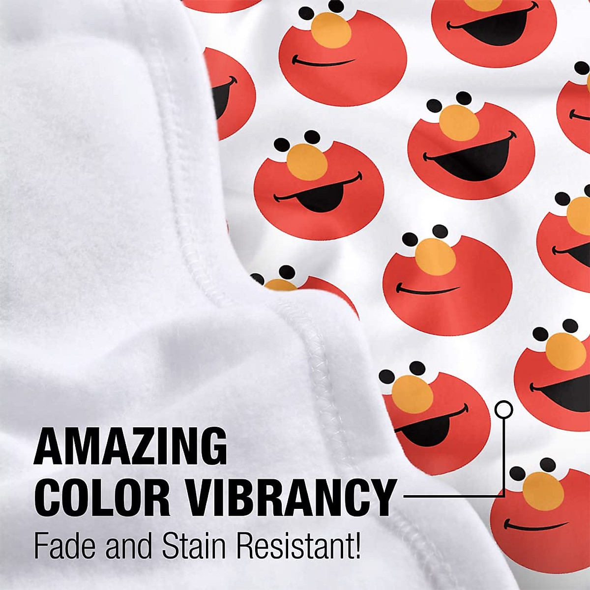 LOGOVISION Sesame Street Lightweight Baby Blanket, 30"X40", Simple Elmo Pattern Unisex for Infants Girls & Boys