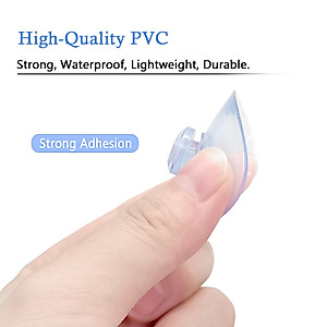 Medsuo 12pcs Suction Cup Glass Suction Pads 40mm Clear PVC Plastic Sucker Pads Without Hooks Extra Strong Adhesive Suction Holder for Home Kitchen and Bathroom Window Glass Door