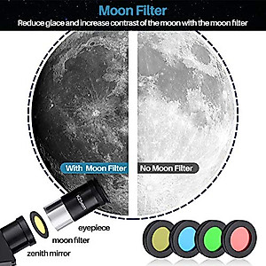 MAXLAPTER Telescope for Adults Astronomy Beginners, 70mm Aperture Refractor Telescope for Astronomy, Portable Telescope with Tripod, Smartphone Adapter, Two Eyepieces, Backpack