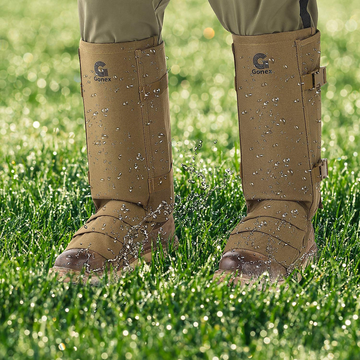 Gonex Snake Gaiters, Waterproof Snake Guards, Snake Bite Protection for Lower Legs, Snake Proof Gaiters Fit for Men & Women, Adjustable Size, Pack of 1