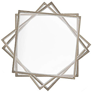 Safavieh Home Collection Anwen Mid-Century Geometric Light Oak and Brown Wood Coffee Table