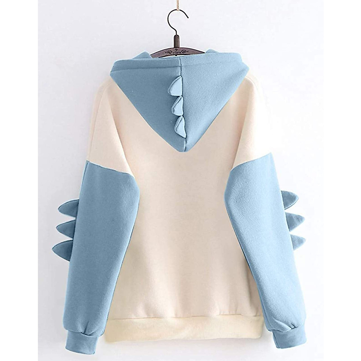 YUUOKPO Dinosaur Hoodie Kawaii Pullover Cute Hooded Sweatshirt For Teengirls Womens Blue Large
