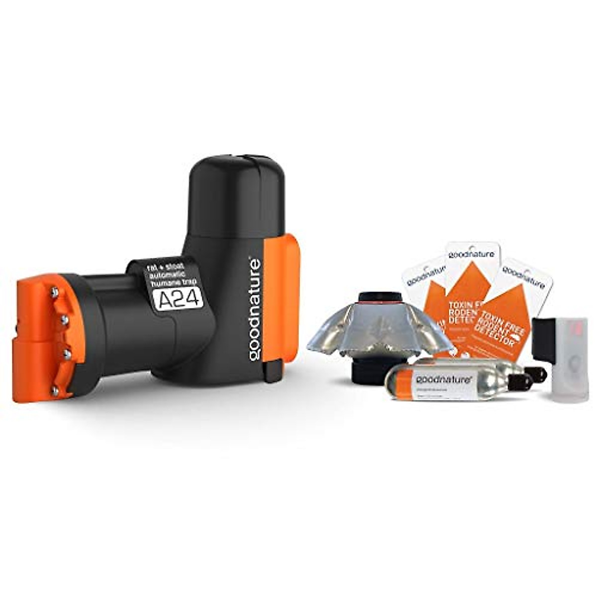 Goodnature A24 Home Outdoor Kit, Humane Rat & Mouse Trap with Digital Strike Counter, Tree Mount, Automatic Paste Pump and CO2 Canister, Pet-Friendly Mouse Trap, Best Rat Trap