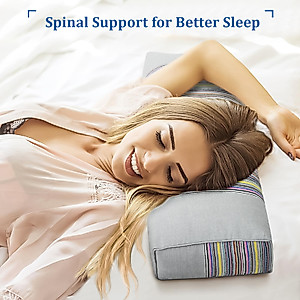 JOERRES Buckwheat Pillow,Buckwheat Neck Pillow with Zipper,Natural Buckwheat Pillow,Pillow with Washable Cotton Cover,Buckwheat Husk Neck Pillow Relieves Neck and Shoulder Pain (Grey)