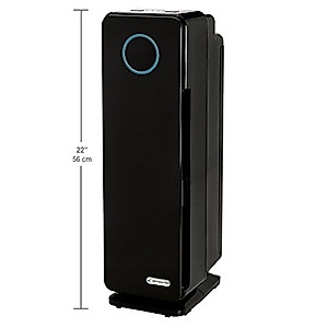 Germ Guardian Air Purifier for Homes with Pets, H13 Pet HEPA Filter, Removes Pet Dander, Dust, Allergens, Smoke, Pollen, Odors, Mold, UV-C Light Helps Kill Germs, 22 Inch, Black, AC4300BPTCA