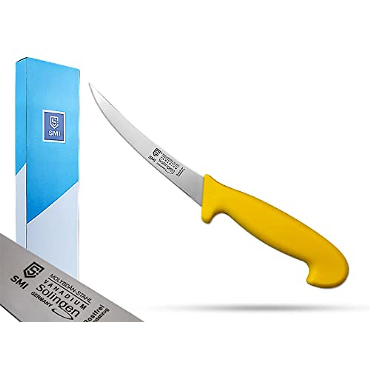 SMI - 6 inch Solingen Boning Knife Curved Meat Knife Professional Flexible Sharp Kitchen Knife Solingen Knife - Made in Germany