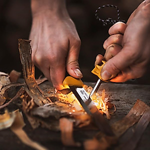 Morakniv Companion Spark Sandvik Stainless Steel Fixed-Blade Knife With Sheath and Fire Starter, 3.9 Inch