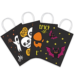 12 Piece Halloween Paper Treat Bags, Trick or Treat Bag Cute Halloween Party Gift Favors Bags