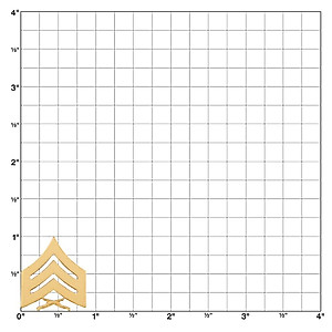 Marine Corps USMC chevron satin gold SGT Sergeant E5 Pair