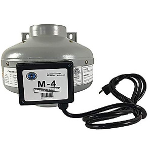 Tjernlund M-4 Metal Inline Duct Fan, 200 CFM, 4"