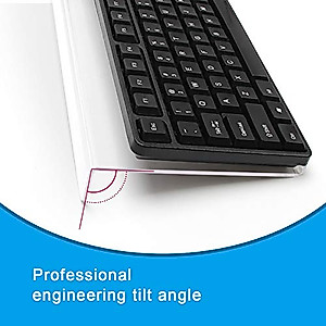 WIWAPLEX Computer Tilted Keyboard Holder, Clear Acrylic Premium Stand-PC Keyboard Stand, Universal Elevated Stand for Easy Ergonomic Typing, Computer Gaming and Working at Home and Office