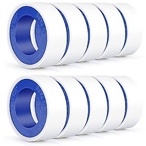 DOPKUSS Plumbers PTFE Pipe Sealant Tape Flex Seal Tape Waterproof (1/2 by 520 Inches 10 Rolls)