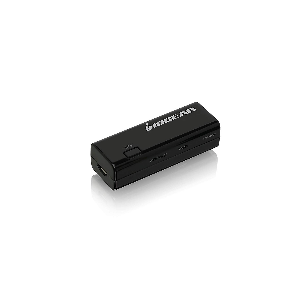 IOGEAR Universal Ethernet to Wi-Fi N Adapter - Speeds of up to 300Mbps on 2.4GHz - Push-button Wi-Fi Protected Setup (WPS) - Supports WEP, WPA, WPA2, TKIP and AES encryption - GWU637