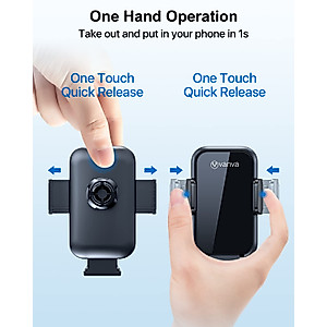 【Big Phones & Thick Case Friendly】 Universal Dashboard Phone Holder for Car, Cell Phone Holder for Car with Air Vent Clip Hands Free Clamp Cradle fit for All Smartphone iPhone Series