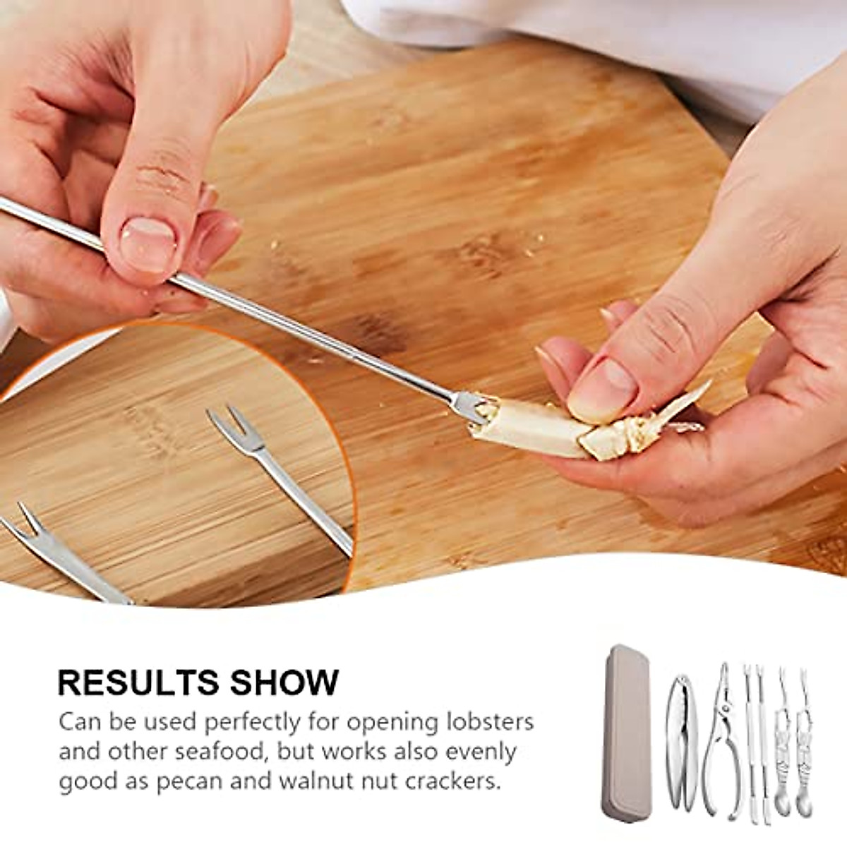 3sets/6pcs Nuts Pecan Picnic With, Case & for Crackers Shellers, Open Storage Including Shellfish Peel Utensils Nut/Steel Accessories Opener and Leg Shell Lobster Tools