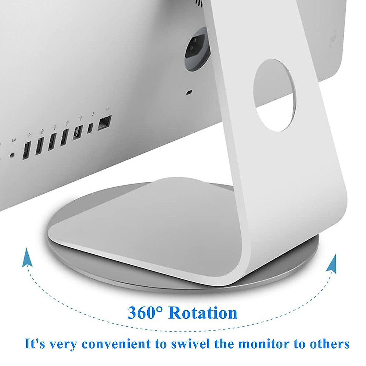 Aluminum 360° Rotation Monitor Swivel Base Computer Screen Monitor Turntable Stand Flat Panel TV Rotating Mat for iMac Laptop Potted Plants Arts Crafts Products Display Stand