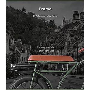 Bezior Electric Bike XF001 for Adults, 20" x 4.0 Fat Tire Electric Bicycle, UL Certified 1000w Motor 48V 12.5Ah Removable Lithium Battery, 28MPH Snow Beach Mountain E-Bike 7 Speed Gear Ebikes