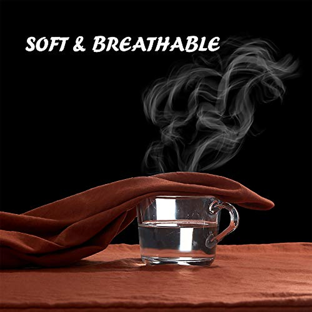 NexHome Burnt Orange Duvet Cover Sets Queen Size 3 Piece Double Brushed Microfiber Queen Duvet Cover with Button Closure & Corner Tie 1 Breathable and Soft Duvet Cover 90x90 inches + 2 Pillow Shams