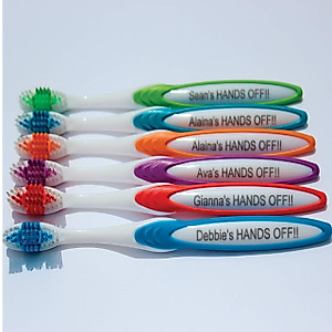 Personalized Gift, Personalized Toothbrushes, 2 Pack Manual Toothbrush Adults, Engraved