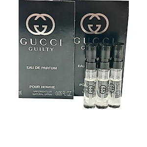 Gucci Guilty Sample Perfume MEN Guilty Guilty PARFUM Spray Pour Homme Size 1.5 ML / 0.05 (set of 3)