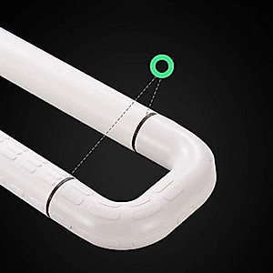 CRODY Bath Wall Attachment Handrails Grab Bar Rails Grab Bar- Multifunction Shower Safety Grab Rails Fluorescent Circle Towel Rack Bath Safety Bar Bathtub Rail Grab with Nylon Finish