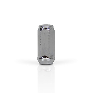 TC Sportline WH-LN12UN190BK24, 24 pcs Black Bulge Acorn Wheel Lug Nuts 1/2-20 Closed End 1.9" XL Tall 3/4" Hex