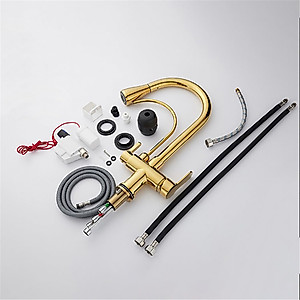 Touch Filter Kitchen Faucets Solid Brass Pull Out Kitchen Mixer Tap Dual Handle Hot Cold Water Taps Sensor Kitchen Faucet